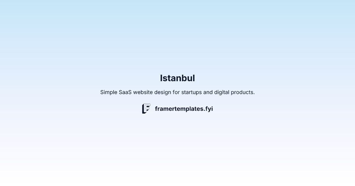Istanbul SaaS Template | All-in-One Solution