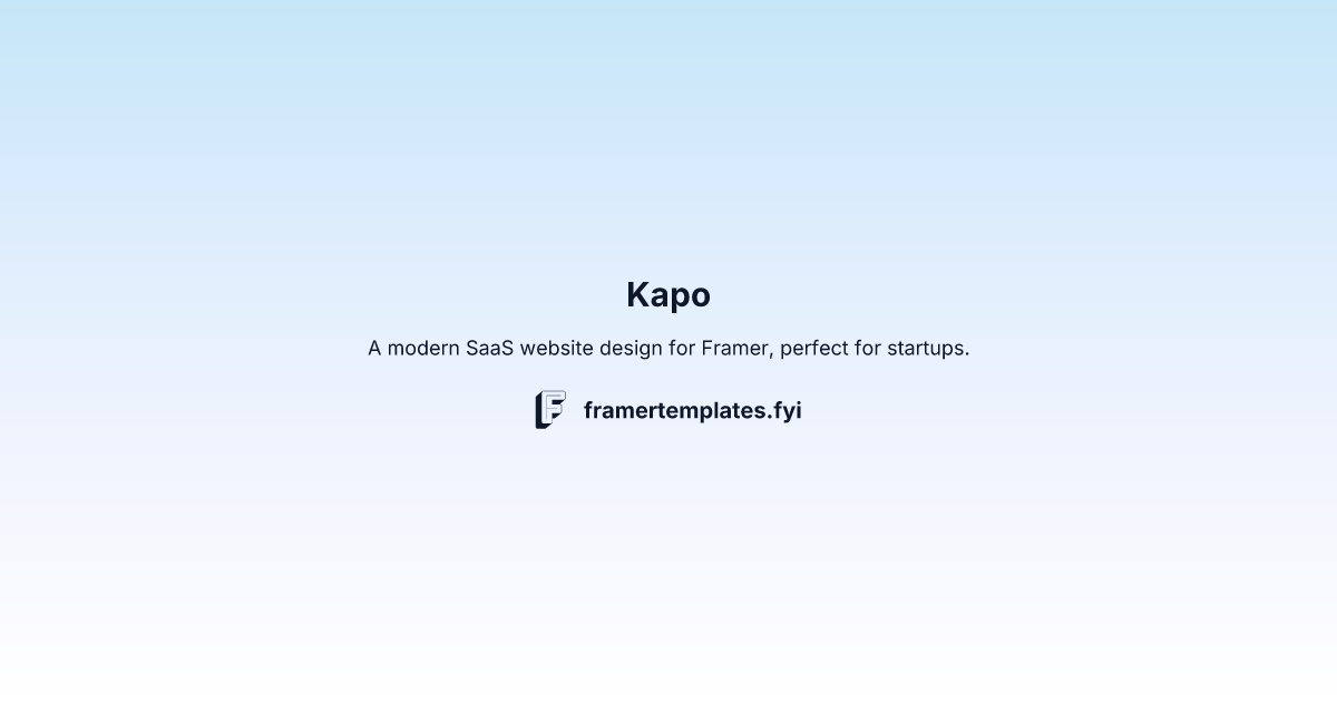 Kapo SaaS Template | Vibrant & Modern Design