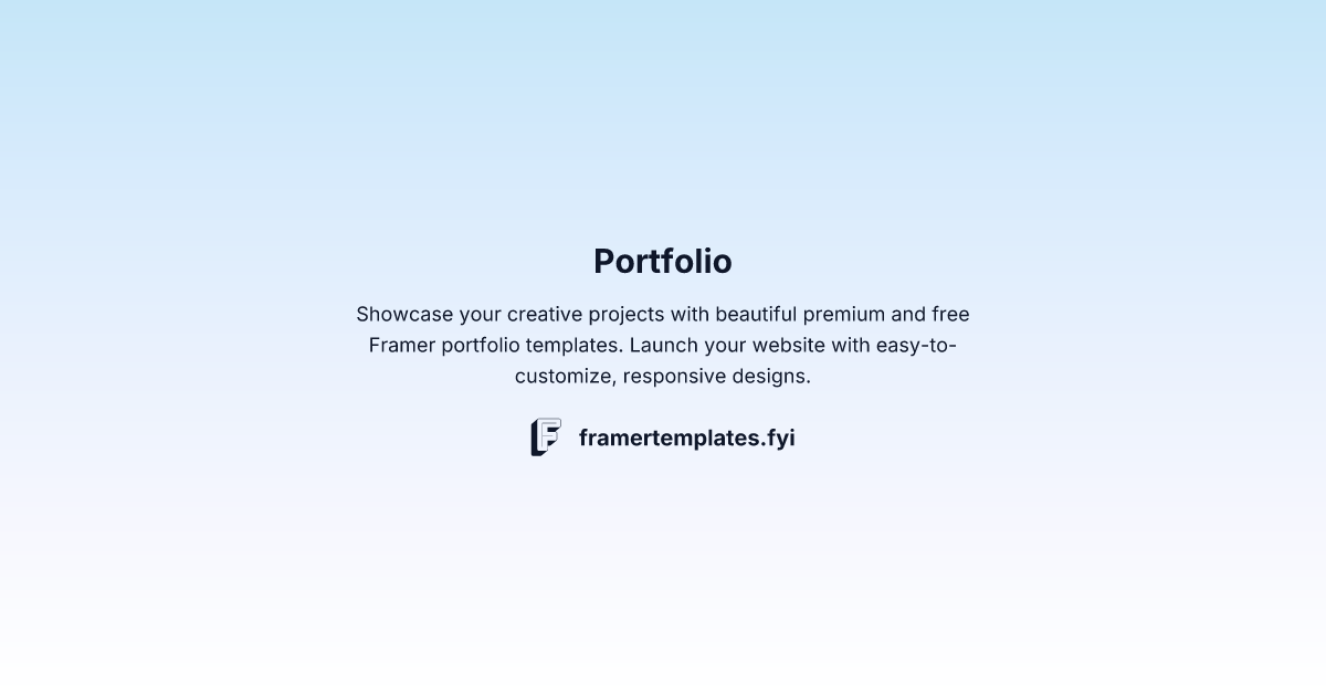 Best Framer Portfolio Templates | Free & Premium Designs